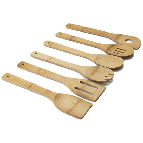 Huji Home Products. HUJI Bamboo Wooden Kitchen Cooking Utensils Gadget ...