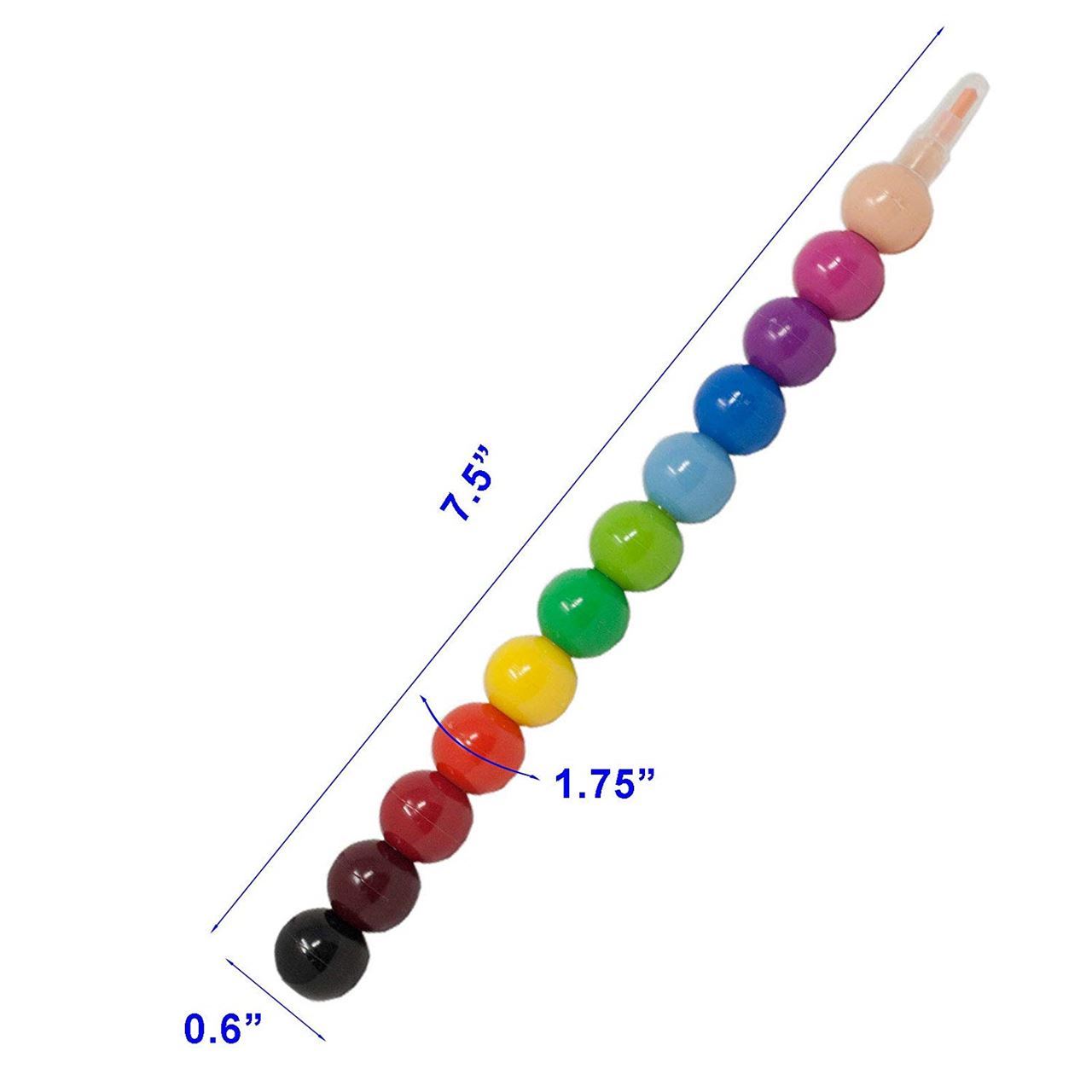 Huji Home Products. Huji Stacking 12 Colors Round Crayons Set, Favorite ...