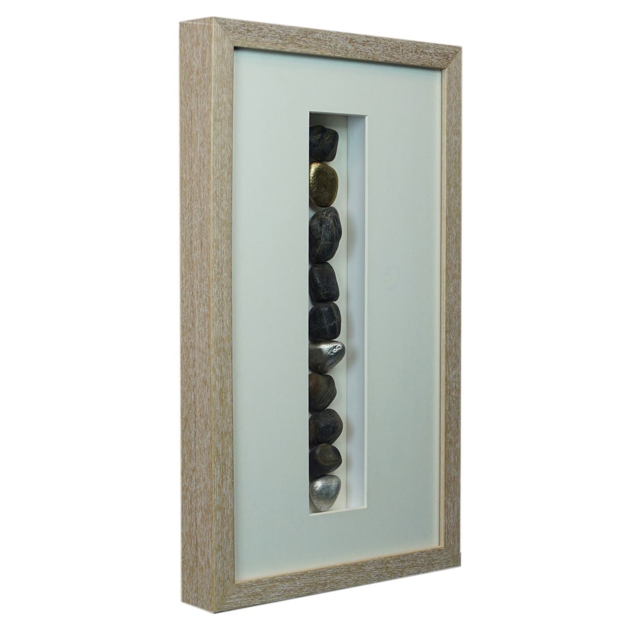 Huji Home Products. Stacked Pebbles Shadow Box Wall Décor (MS18341B) 19 ...