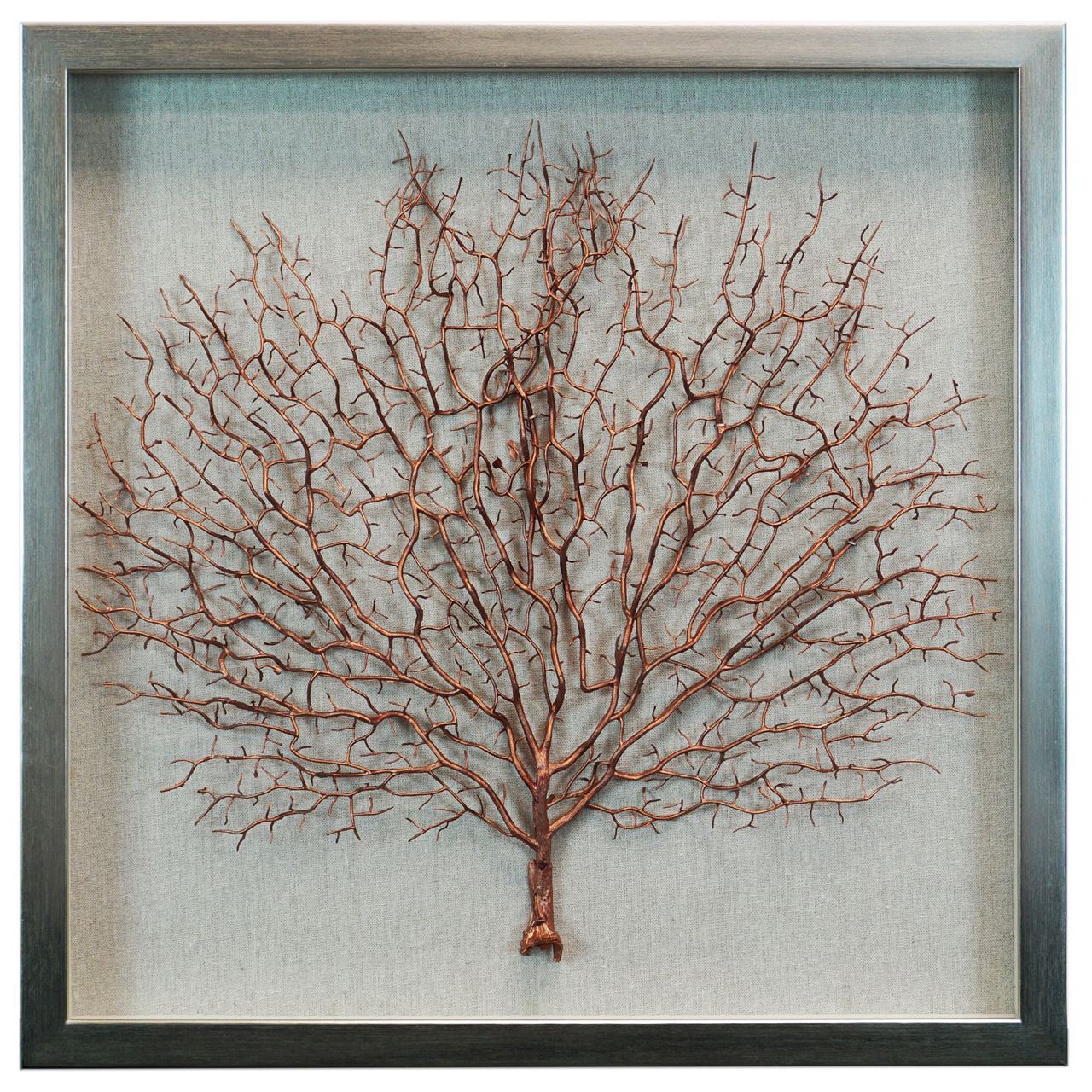 Huji Home Products. Copper Tree Shadow Box (MS24299I) 19.69" L x 19.69" H