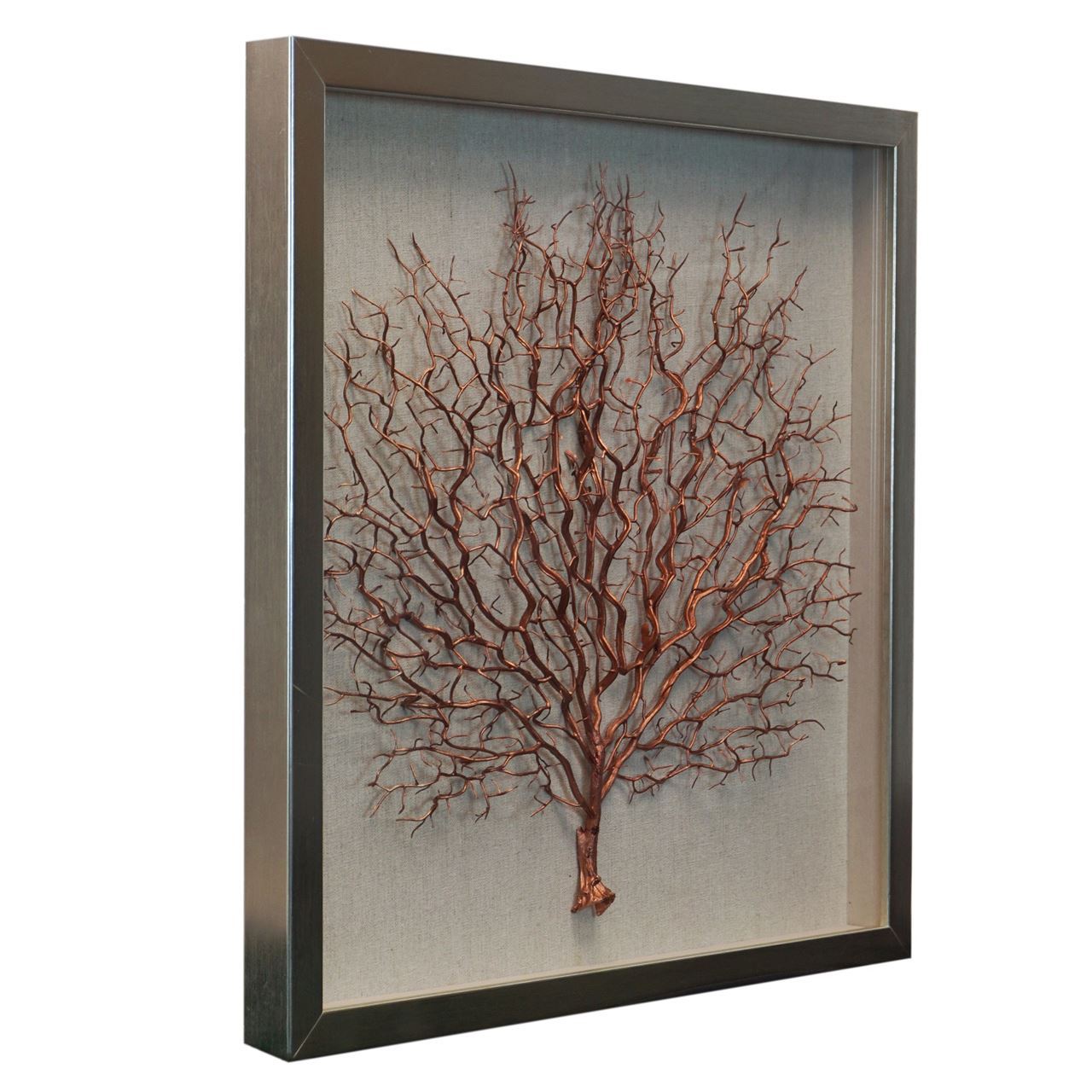 Huji Home Products. Copper Tree Shadow Box (MS24299I) 19.69" L x 19.69" H
