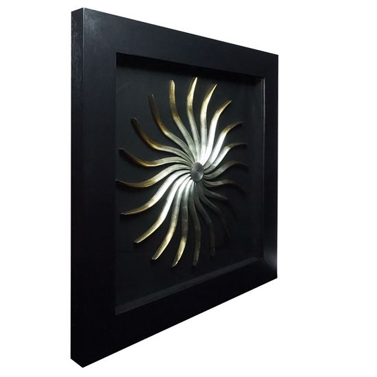 Huji Home Products. Spiral Sun Shadow Box Wall Décor (MS19005) 35.43" L ...