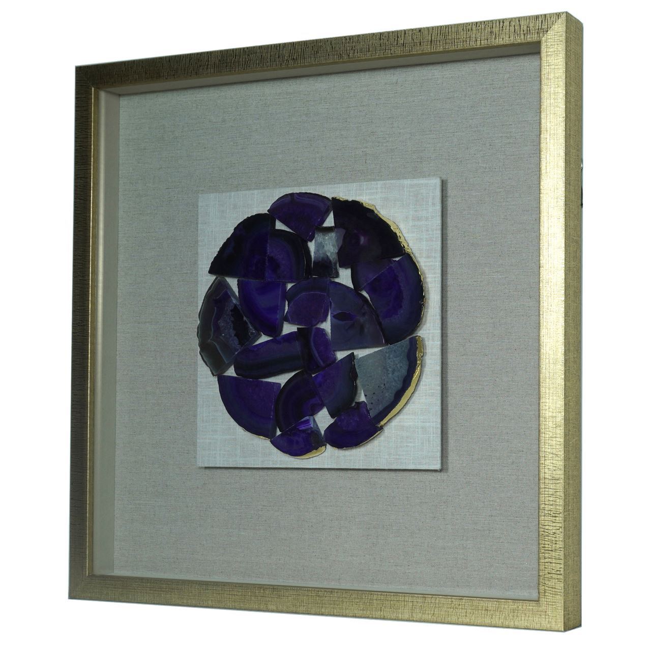 Huji Home Products. Shattered Agate Shadow Box Wall Décor (Purple ...