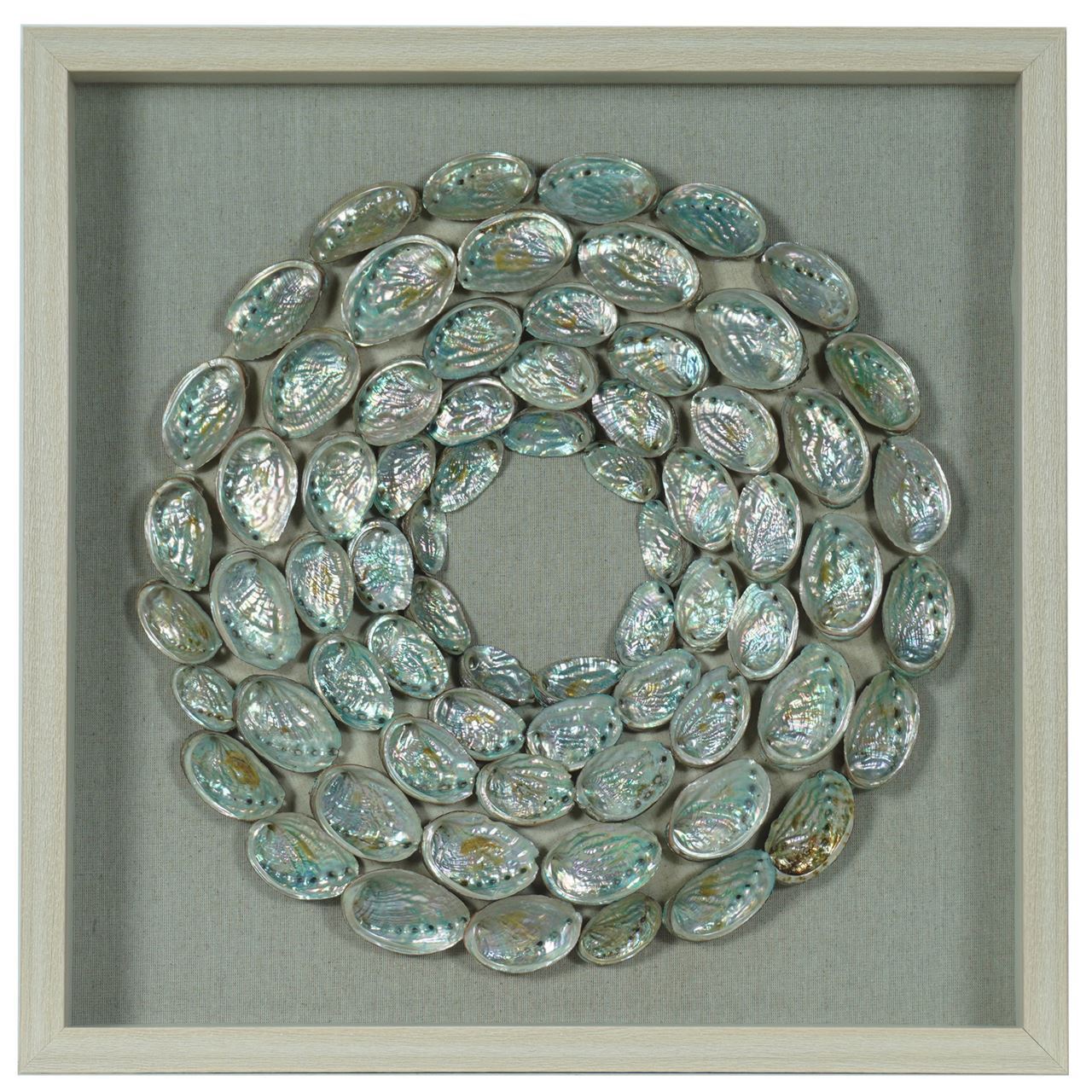 Huji Home Products. Abalone Shell Rings Shadow Box Wall Décor (MS56027 ...
