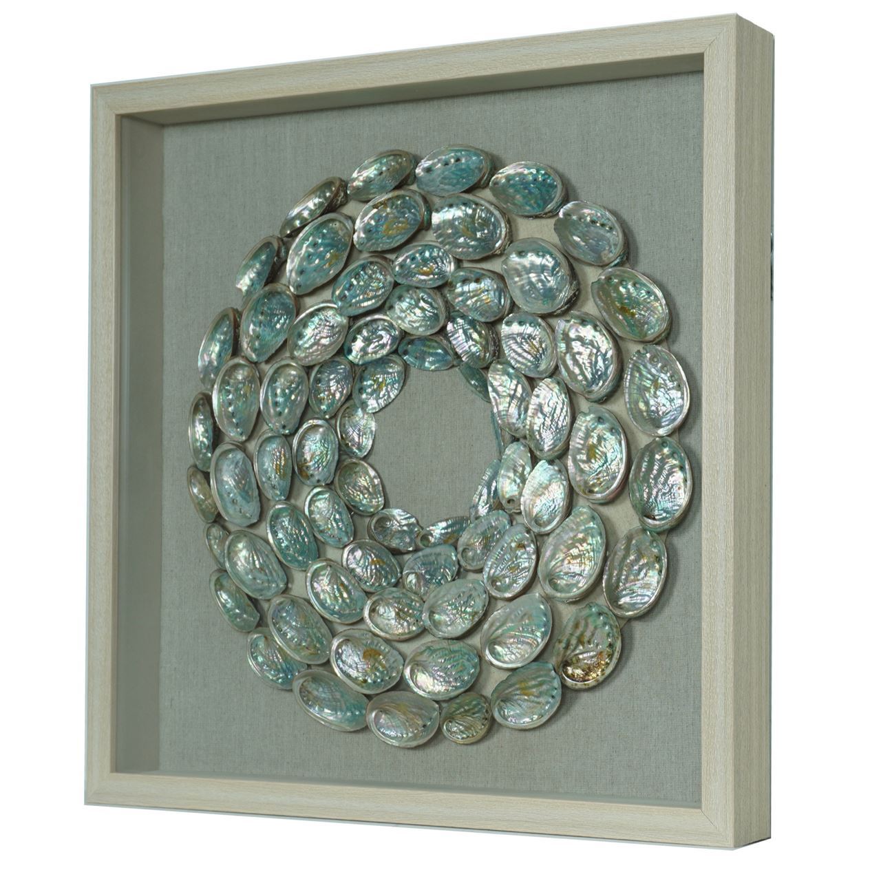 Huji Home Products. Abalone Shell Rings Shadow Box Wall Décor (MS56027 ...