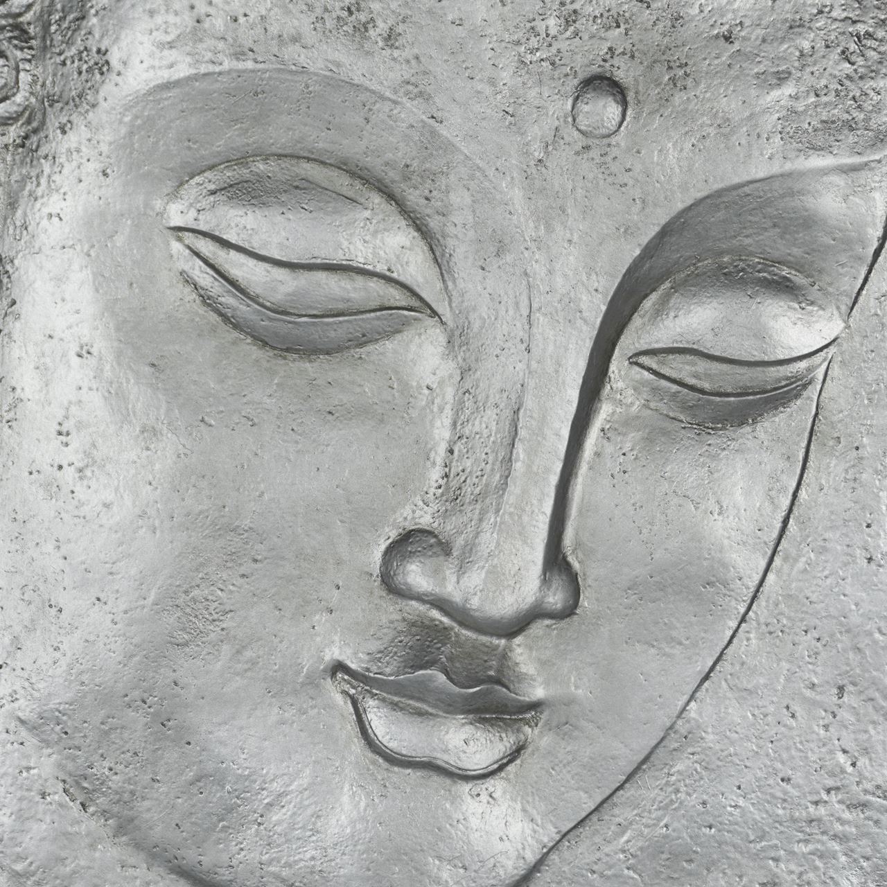 Huji Home Products. A Silver Buddha Plate Wall Décor (MS11109) 39.76" x ...