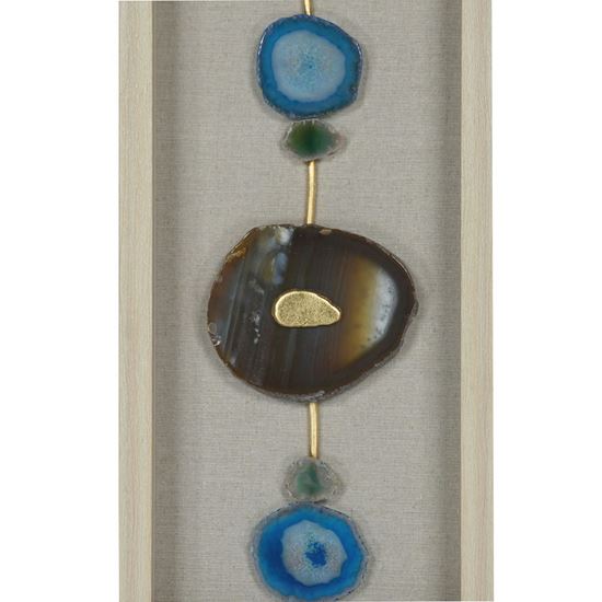 Huji Home Products. Natural Agate Slice Shadow Box Wall Décor (MS55697B ...