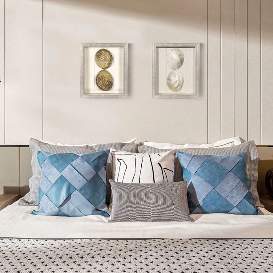 Huji Home Products. HUJI Abalone & Pearl Shell Shadow Box Wall Décor Set