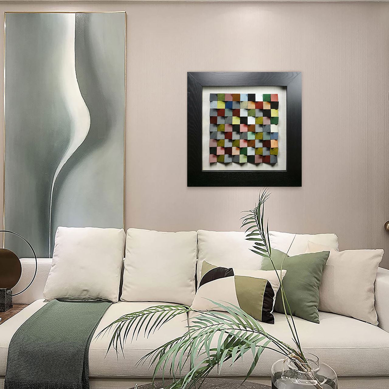 Huji Home Products. Edges 3D Geometric Shadow Box Wall Décor (MS22719 ...