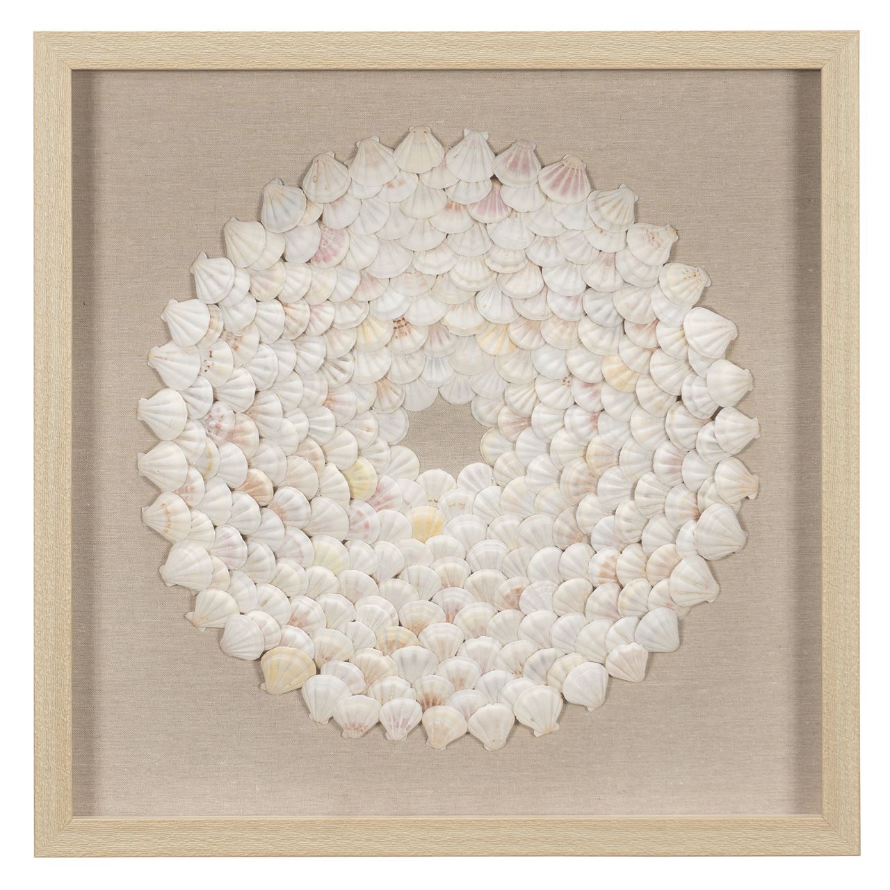 Huji Home Products. HUJI Mini Scallop Shells Shadow Box Wall Décor