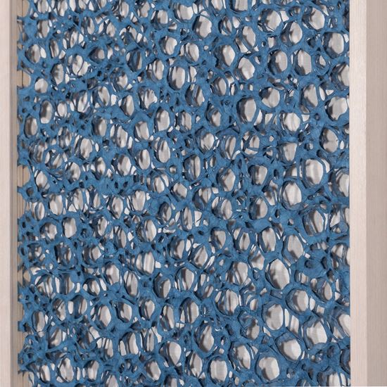 Huji Home Products. HUJI Handmade Blue Paper Mache Art Shadow Box Wall ...