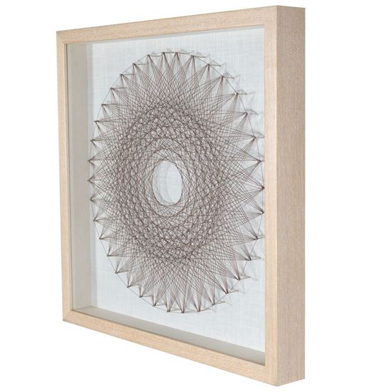 Huji Home Products. Abstract Brown String Art Shadow Box Wall Décor ...